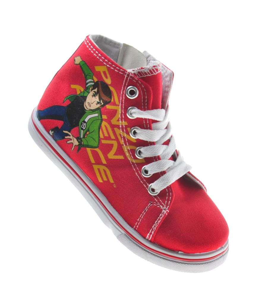 Wysokie wiosenne trampki chłopięce czerwone /A2-1 7550 S097/ Sklep z obuwiem Pantofelek24.pl