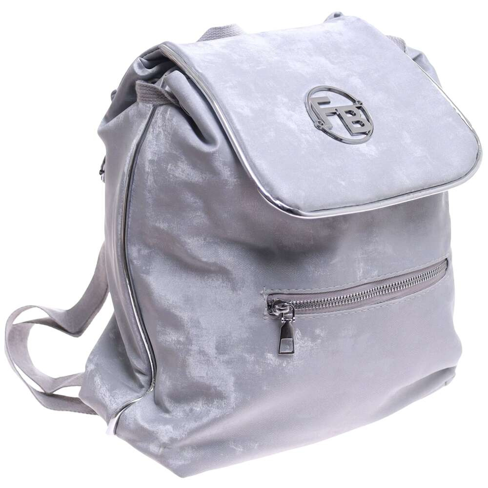 Duży srebrny plecak torebka /H TB652 S483/ Sklep z obuwiem Pantofelek24.pl